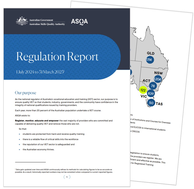 Regulation reporting | Australian Skills Quality Authority (ASQA)